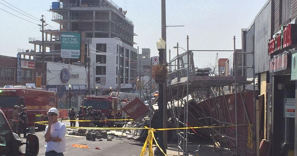 Seven hurt in building collapse at Bathurst and Eglinton