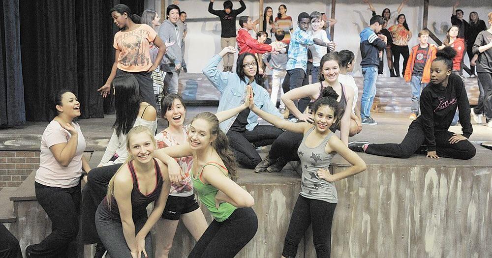 Footloose on stage at Sir Oliver Mowat Collegiate