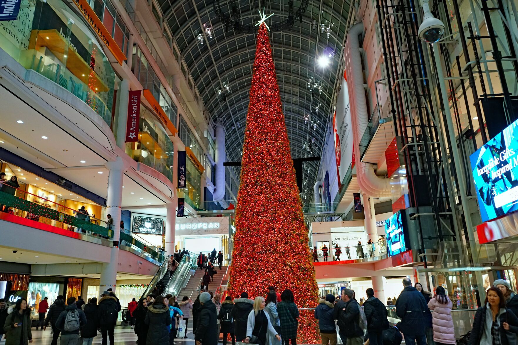 Massive Christmas tree to return to the Toronto Eaton Centre