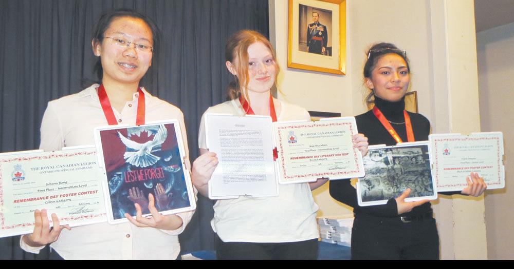Royal Canadian Legion names Remembrance Day contest winners for Toronto ...