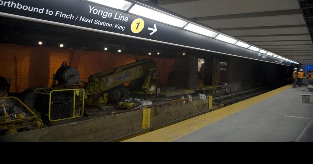 New Toronto Transit Commission subway platform opens for Yonge line ...