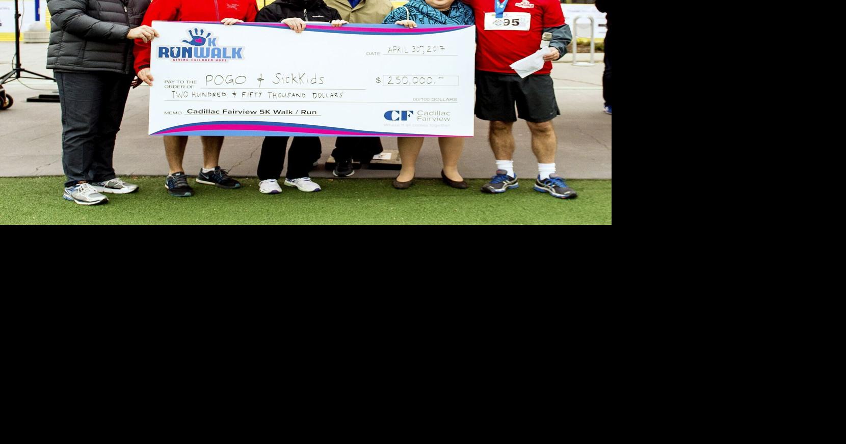 Cadillac Fairview 5K Run/Walk tops $250,000