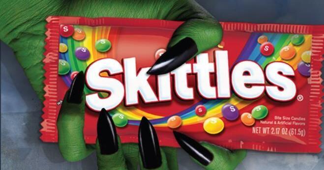 Skittles doling out free candy in Toronto on Friday the 13th