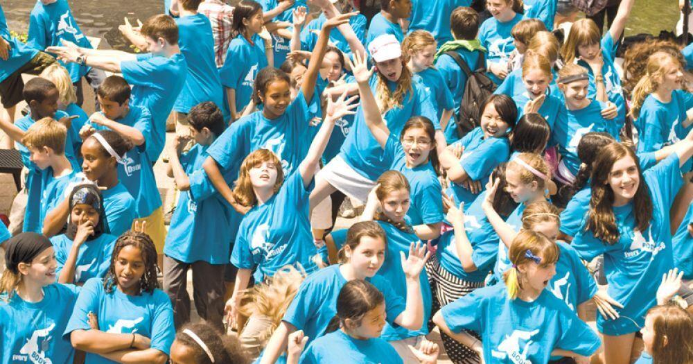 'Flash mob' dance engages kids in the art of movement