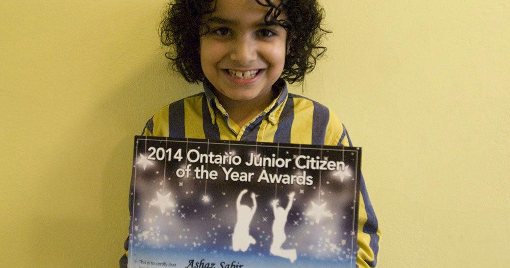 Ashaz Sabir nominated for the Ontario Junior Citizen of the Year for ...