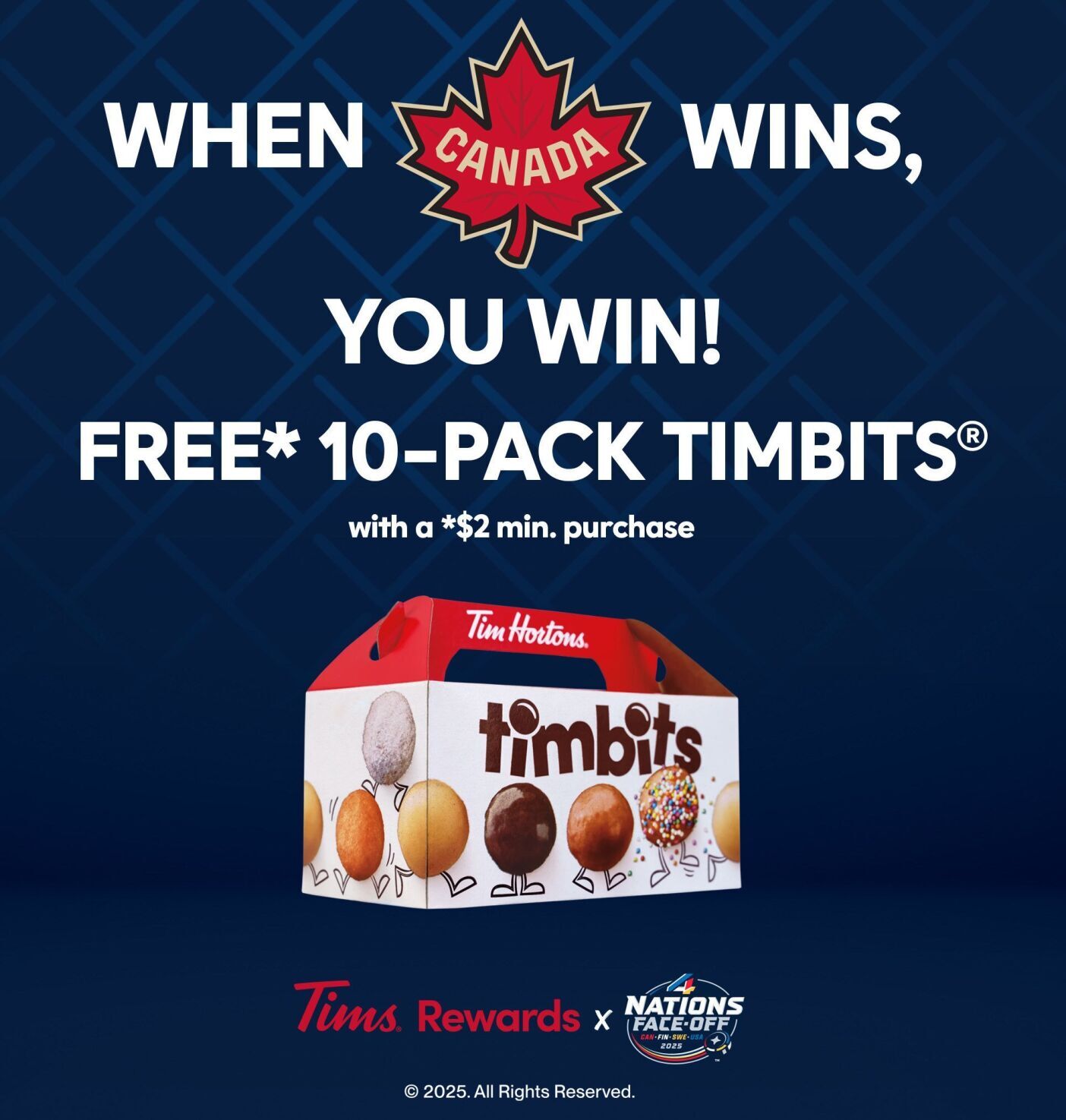 Get free Timbits if Canada beats Sweden 4 Nations Face-off