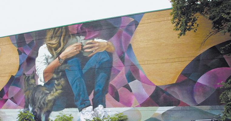 New mural at Liberty Street Cyclery is a first for Toronto artist Jason ...