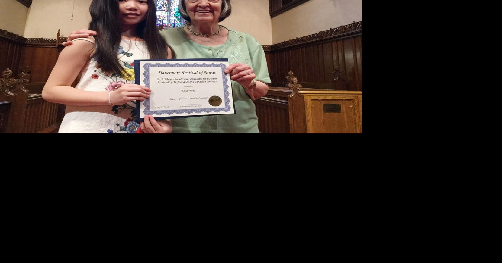 Emily Yang receives the Ruth Watson Henderson Award in Toronto