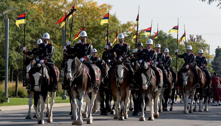 Thousands of officers gather for funeral of police officer
