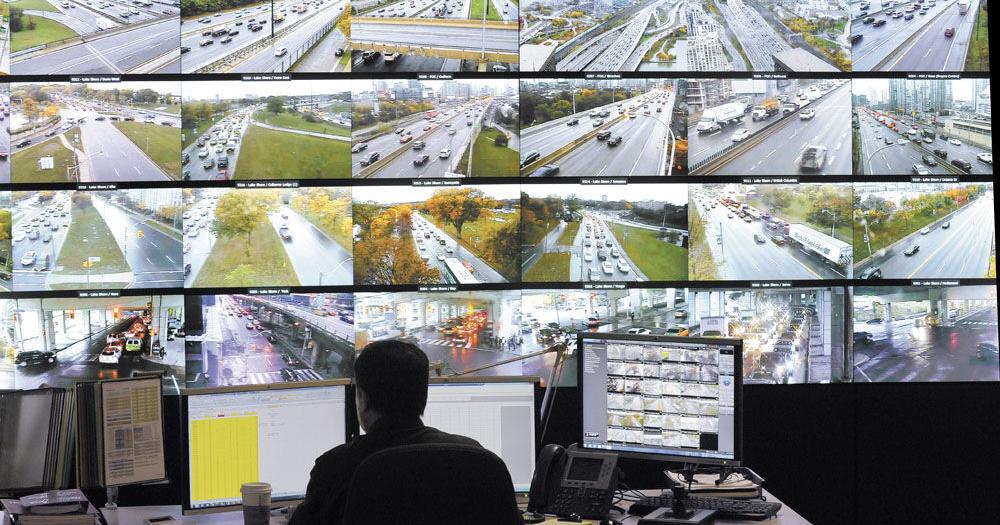 City traffic control monitors movements of thousands of vehicles per day