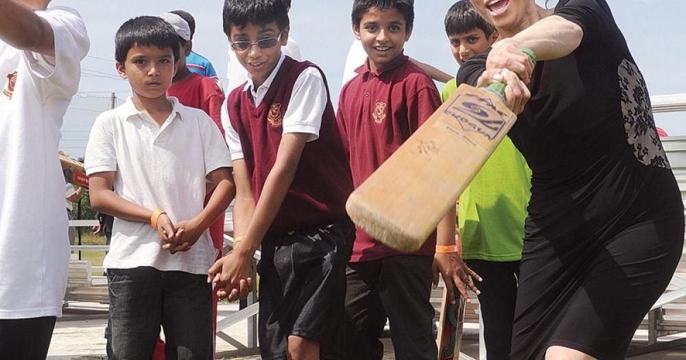Community celebrates new cricket pitch