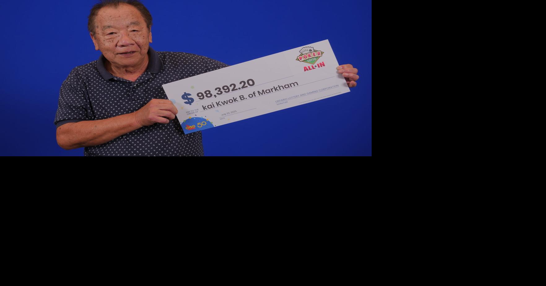 Markham man wins big with Poker Lotto
