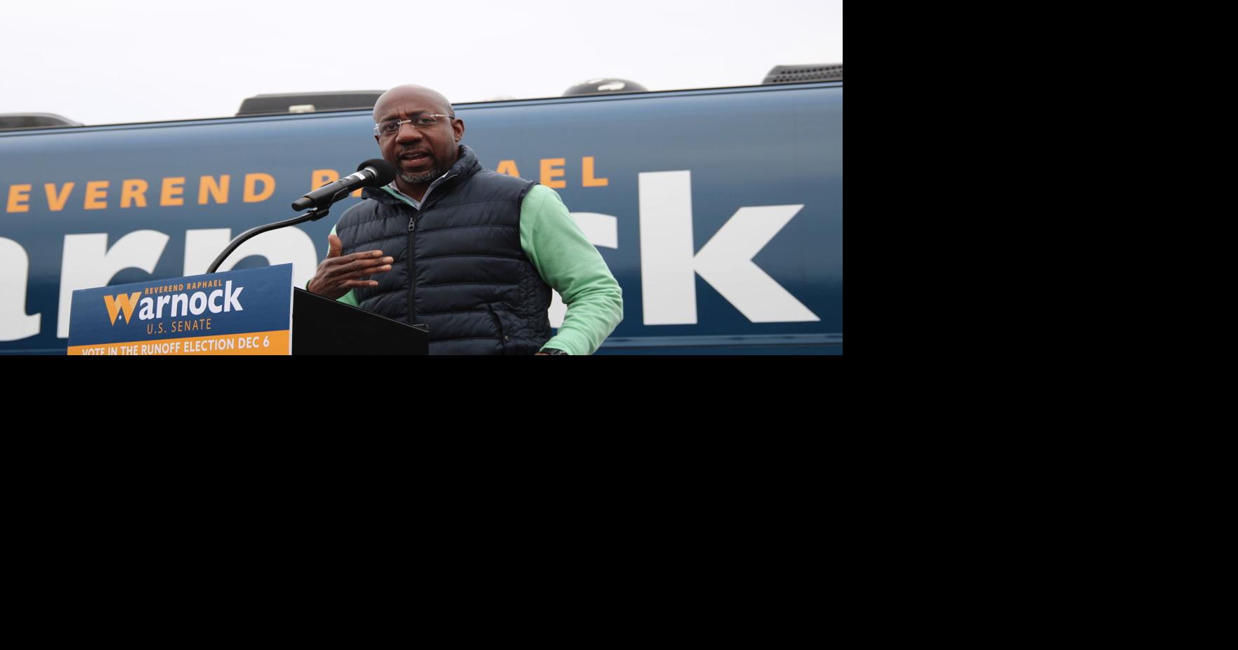 Warnock brings Senate runoff campaign to Woodstock | Local News ...