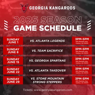 Be Part of History: Georgia Kangaroos Inaugural Game in Canton | Press ...