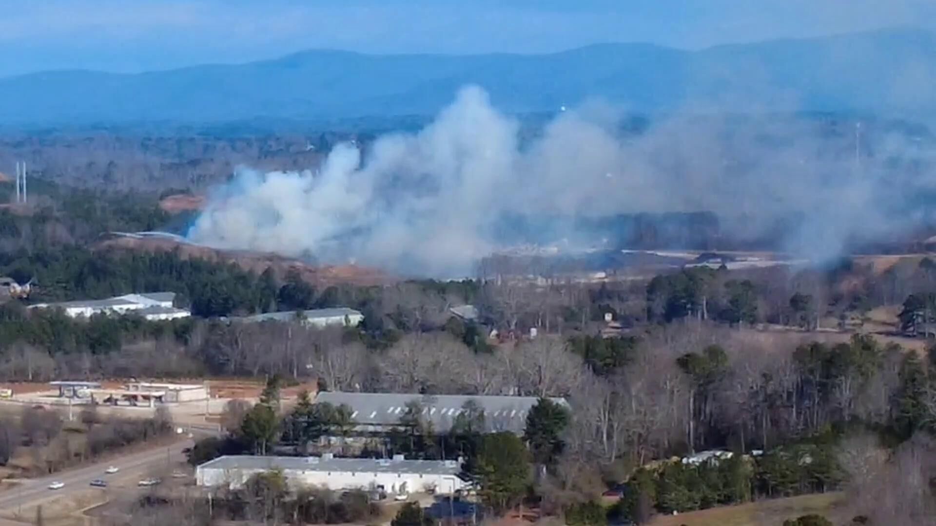 Large Wood Pile Fire Breaks Out Near Ball Ground | Local News ...