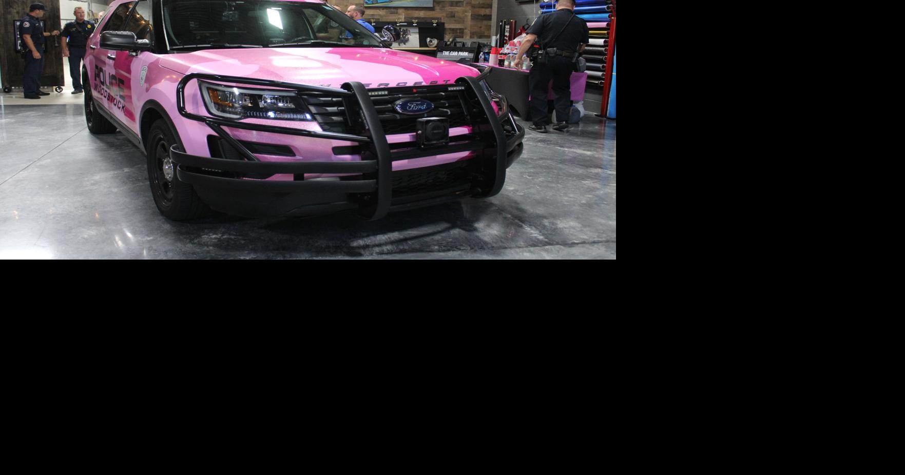 Woodstock Police unveil pink patrol car for breast cancer awareness ...