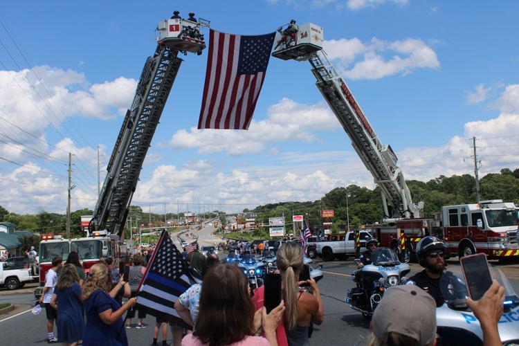Procession for fallen Holly Springs officer draws hundreds | Local News ...