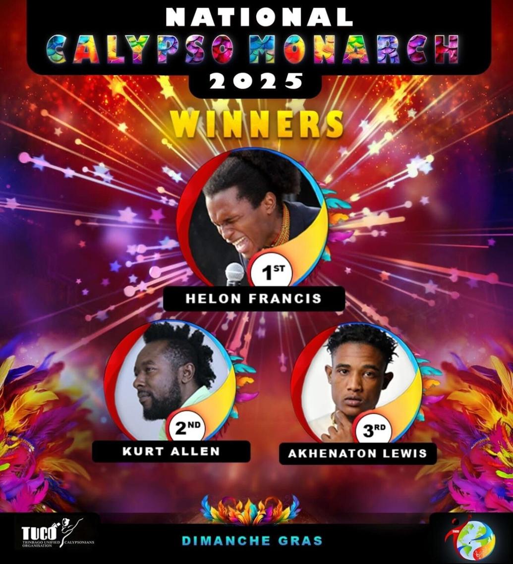 Senator Helon Francis takes Calypso Monarch 2025 Title | News | trinidadexpress.com