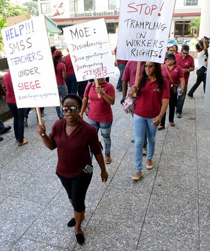 TTUTA marches for principal’s removal | Local News | trinidadexpress.com