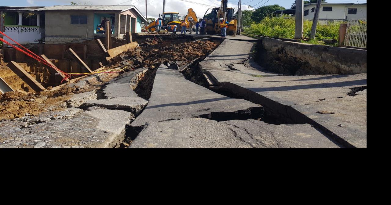 The Moruga Road has collapsed | News | trinidadexpress.com