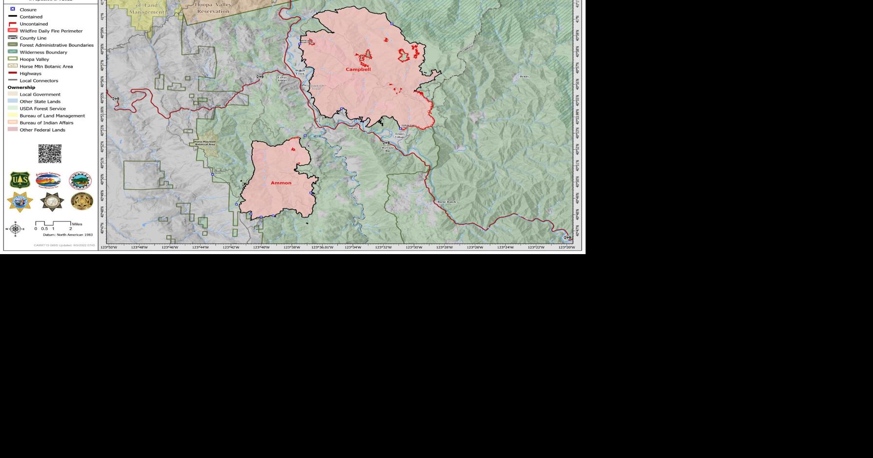 Six Rivers Lightning Complex at 41,296 acres, 73% containment | Local ...
