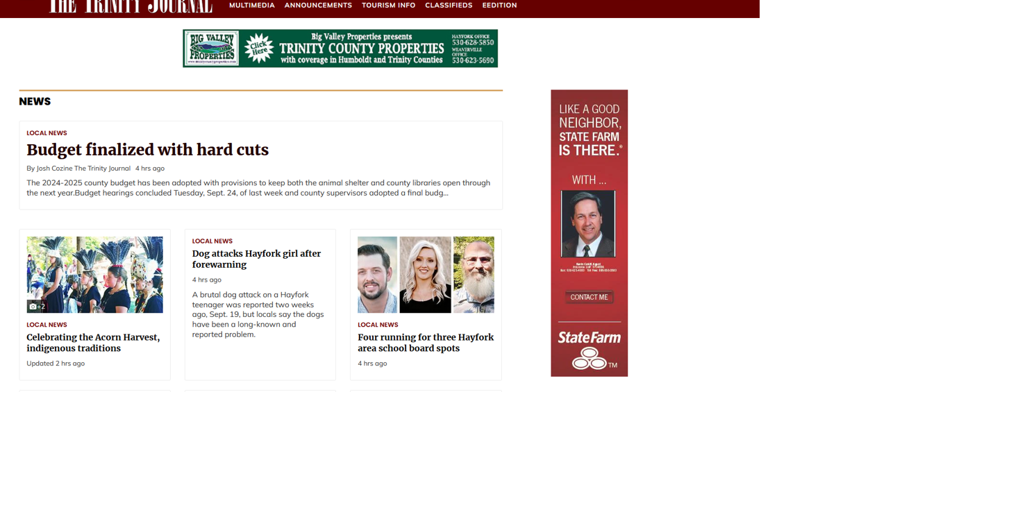 Journal website upgrade now live | Local News | trinityjournal.com