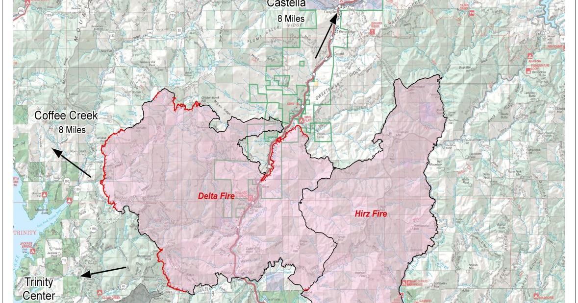 Delta fire 56 percent contained, evacuations lifted in Trinity | Local ...