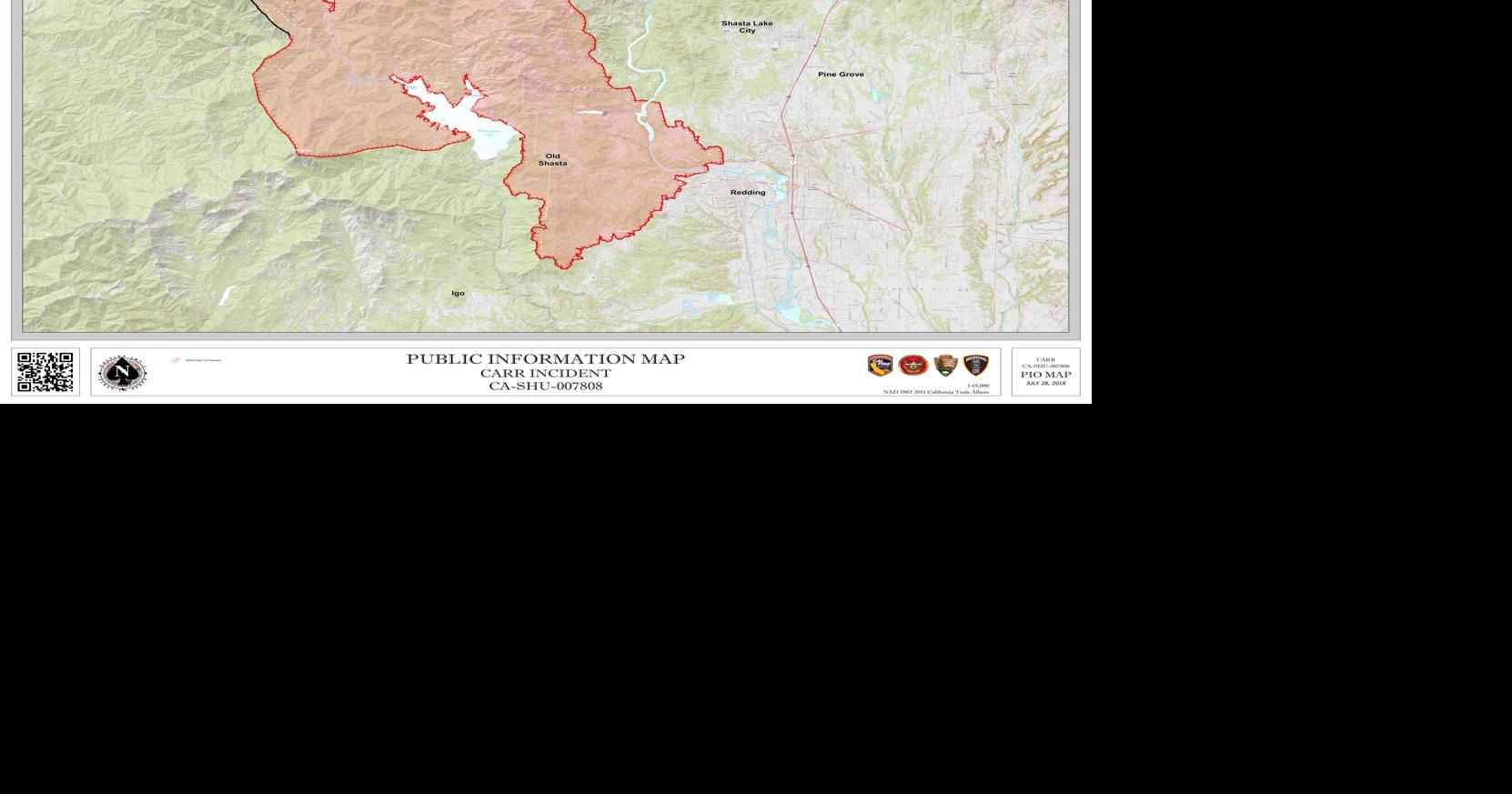 Carr fire map | | trinityjournal.com