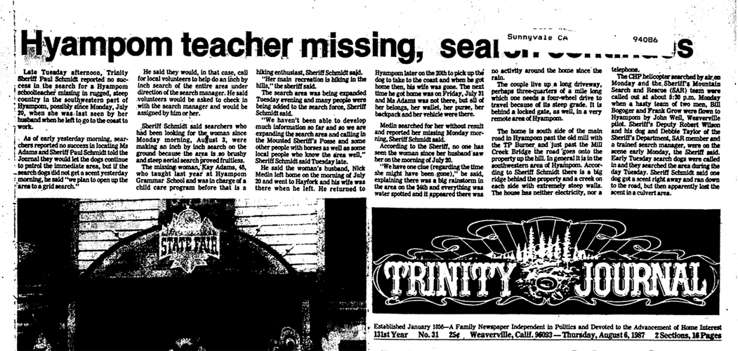 Hyampom woman's remains identified | Local News | trinityjournal.com