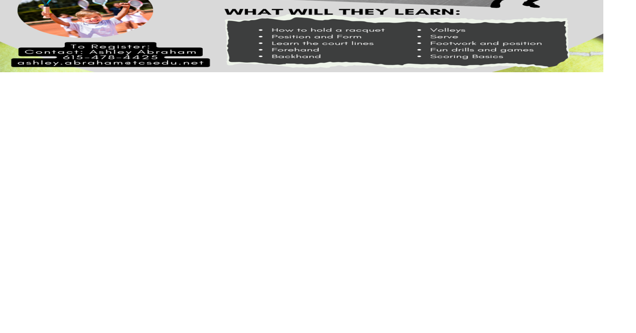 Back-to-School tennis camp July 24-27 | Local Sports | tullahomanews.com