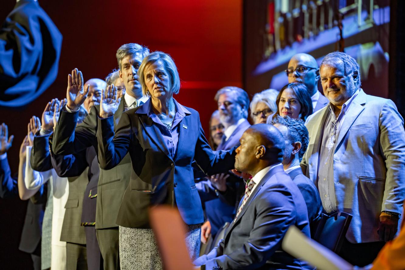 Scenes from the inauguration ceremony for Mayor Monroe Nichols and ...