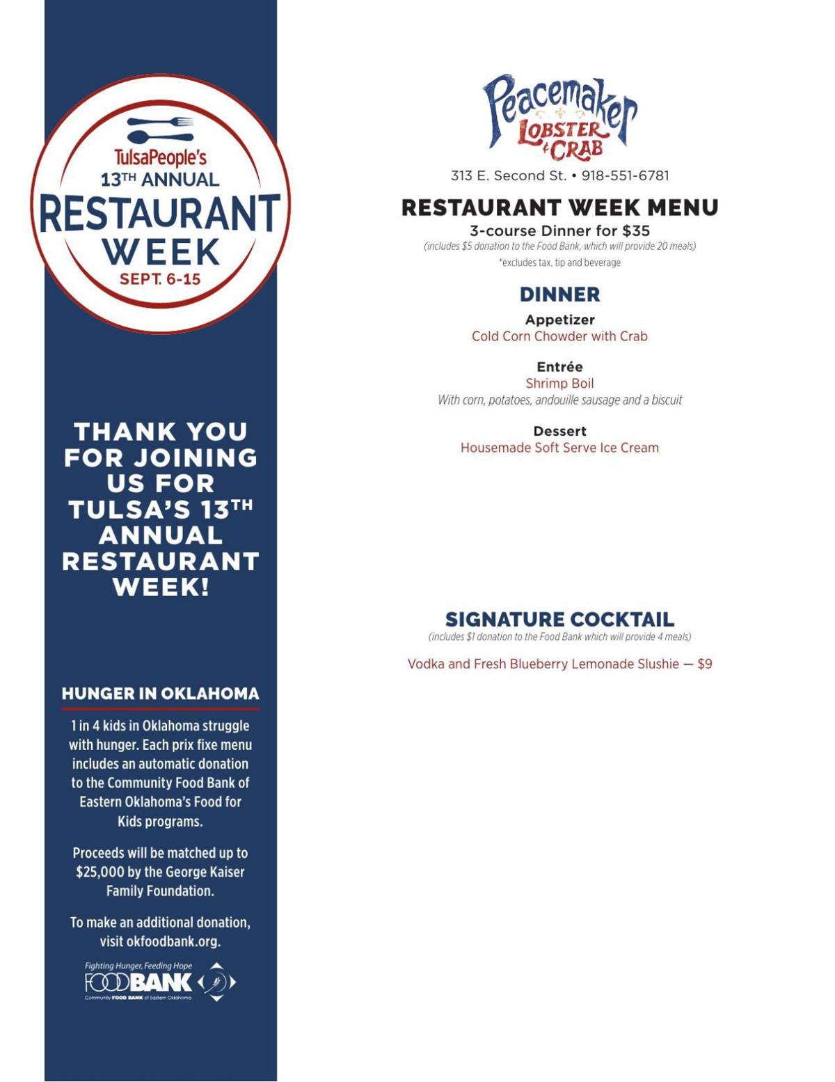 Peacemaker Lobster & Crab Co. | | tulsapeople.com