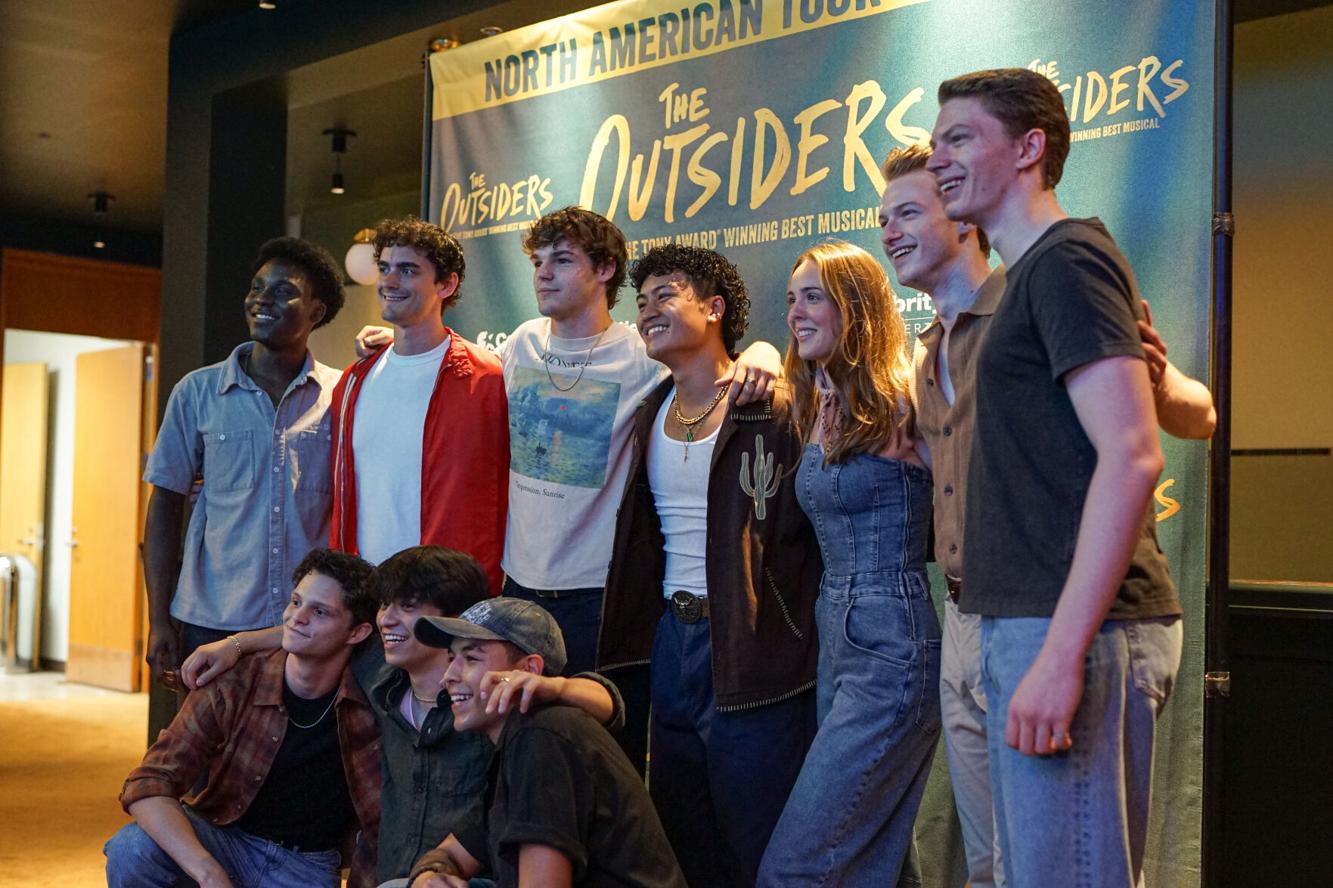 Scenes from the 'The Outsiders' North American tour cast reveal at the ...