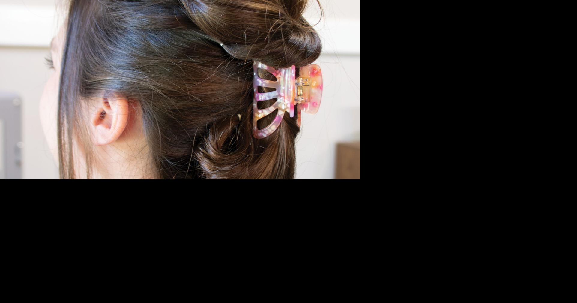 Clip it good: Swoop hair into an easy updo with these colorful clips ...