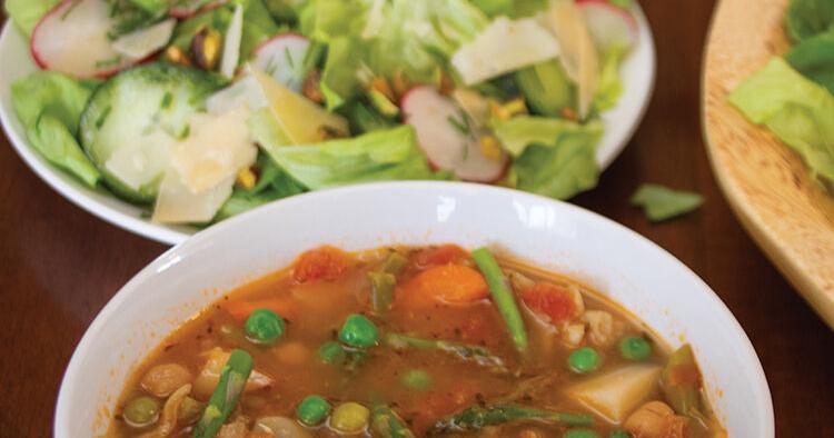 Recipes: Spring Vegetable Minestrone with a Pea and Pistachio Spring ...