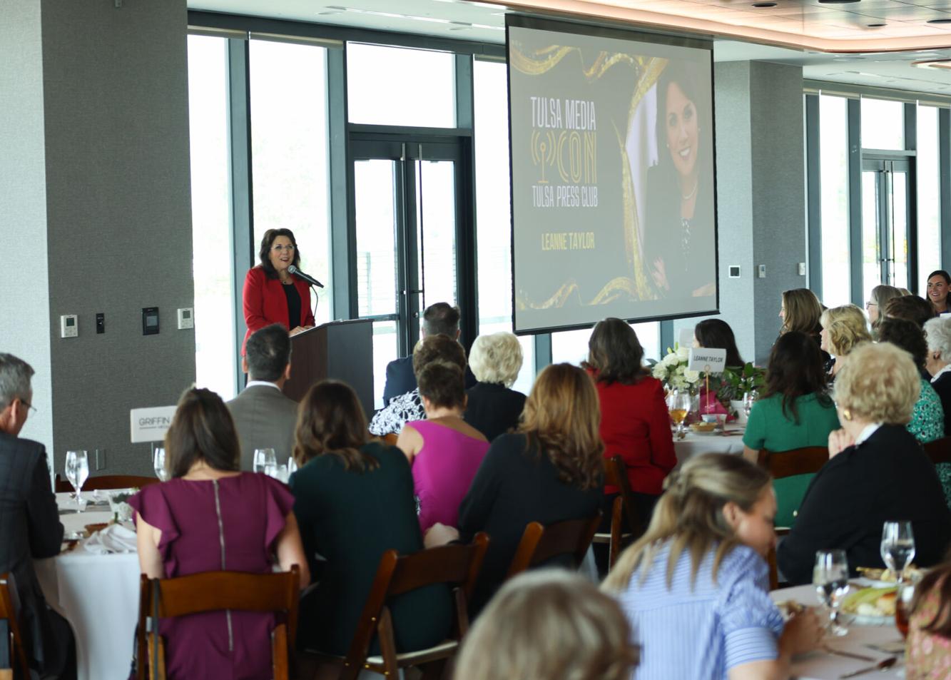 Scenes from Tulsa Press Club's Media Icon lunch honoring KOTV's Leanne ...