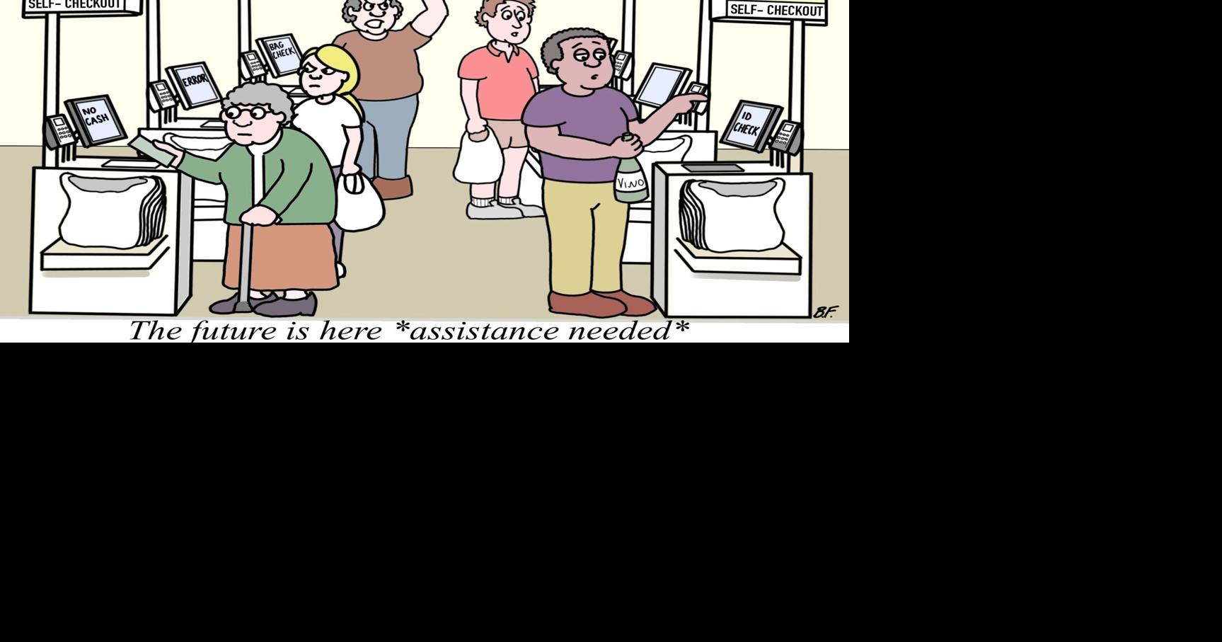 Cartoon: Checkout Future