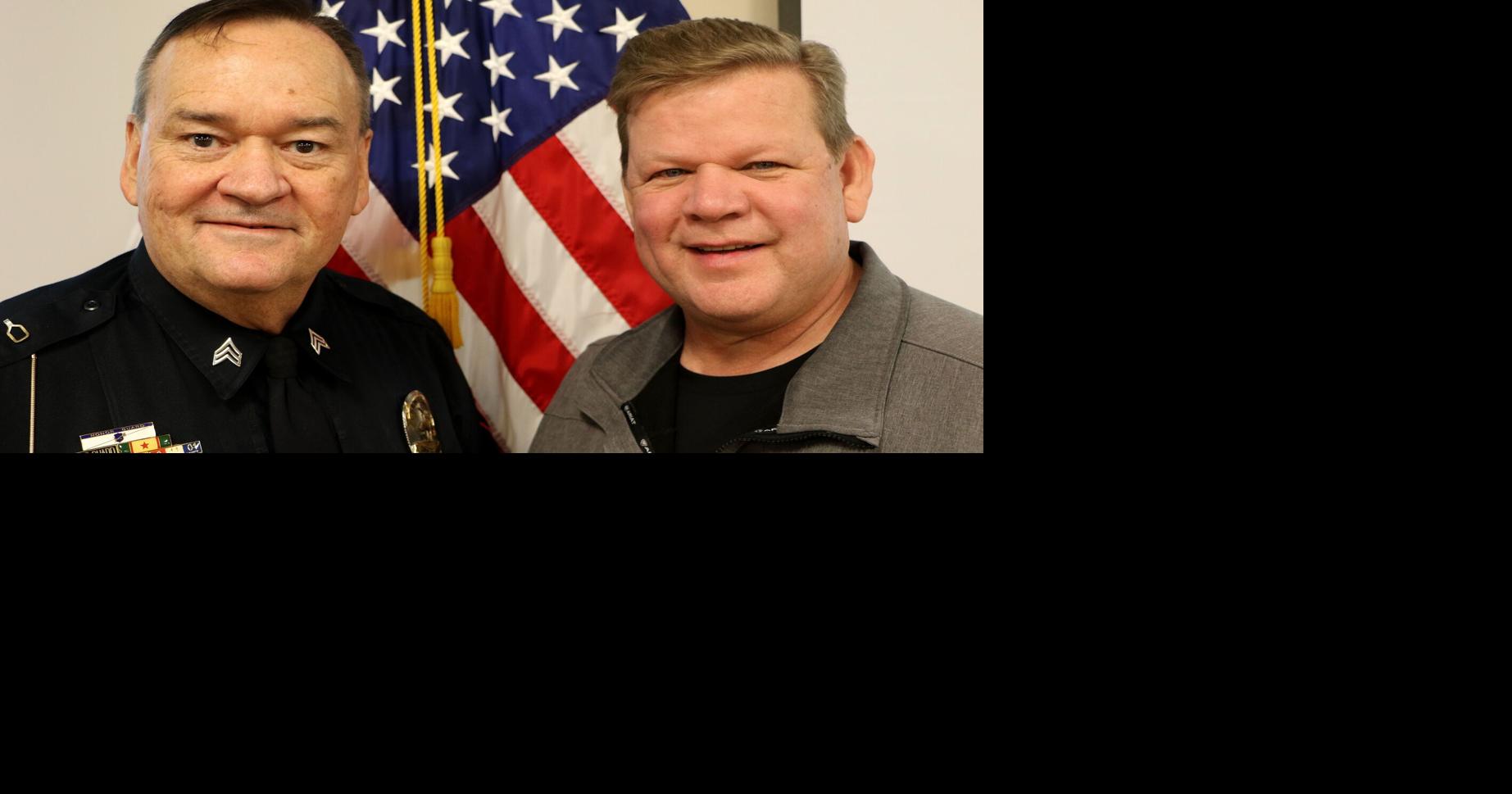 Owasso PD celebrates retirement of longtime officers Ken Yount, Randy Brock