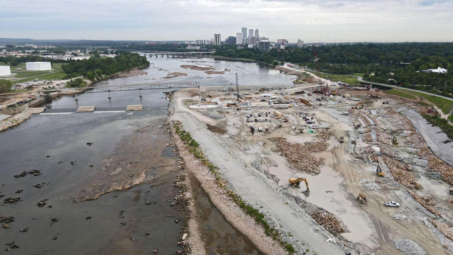 Photos: Construction continues on Tulsa's new pedestrian bridge