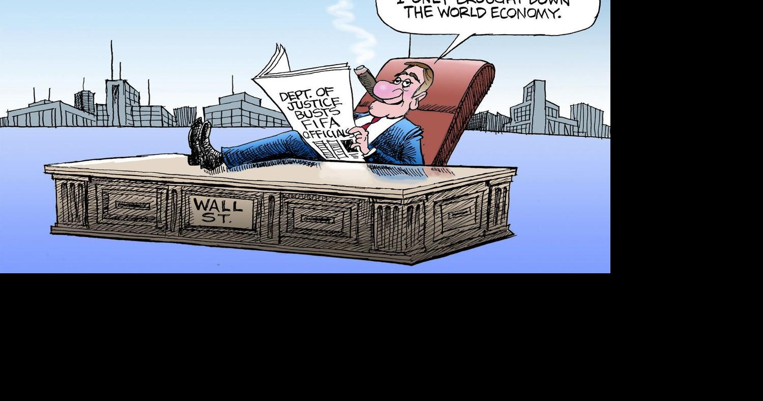 Bruce Plante Cartoon: Wall St. skates