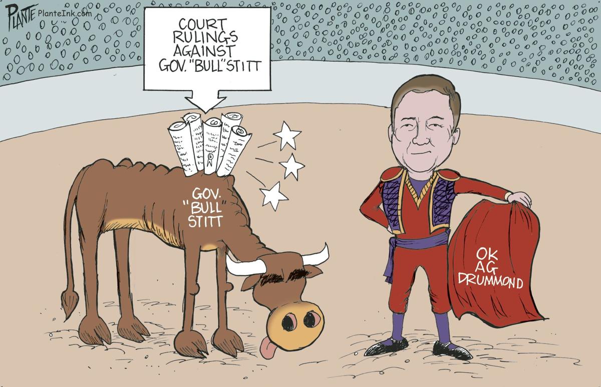 Cartoon: Oklahoma Bullfight
