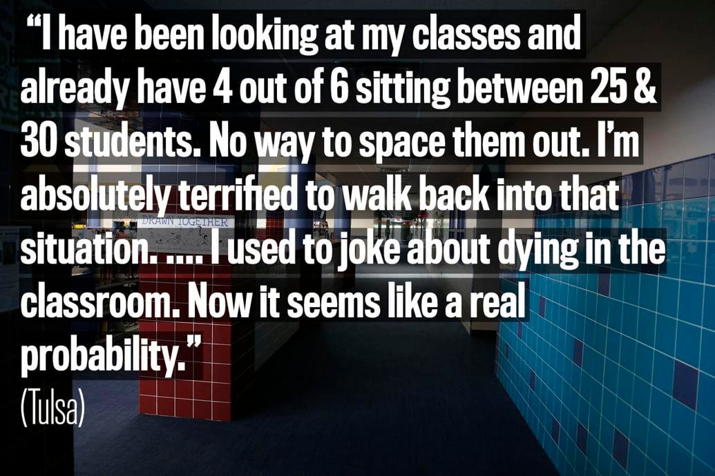 20 quotes from Oklahoma educators on going back to school during a pandemic