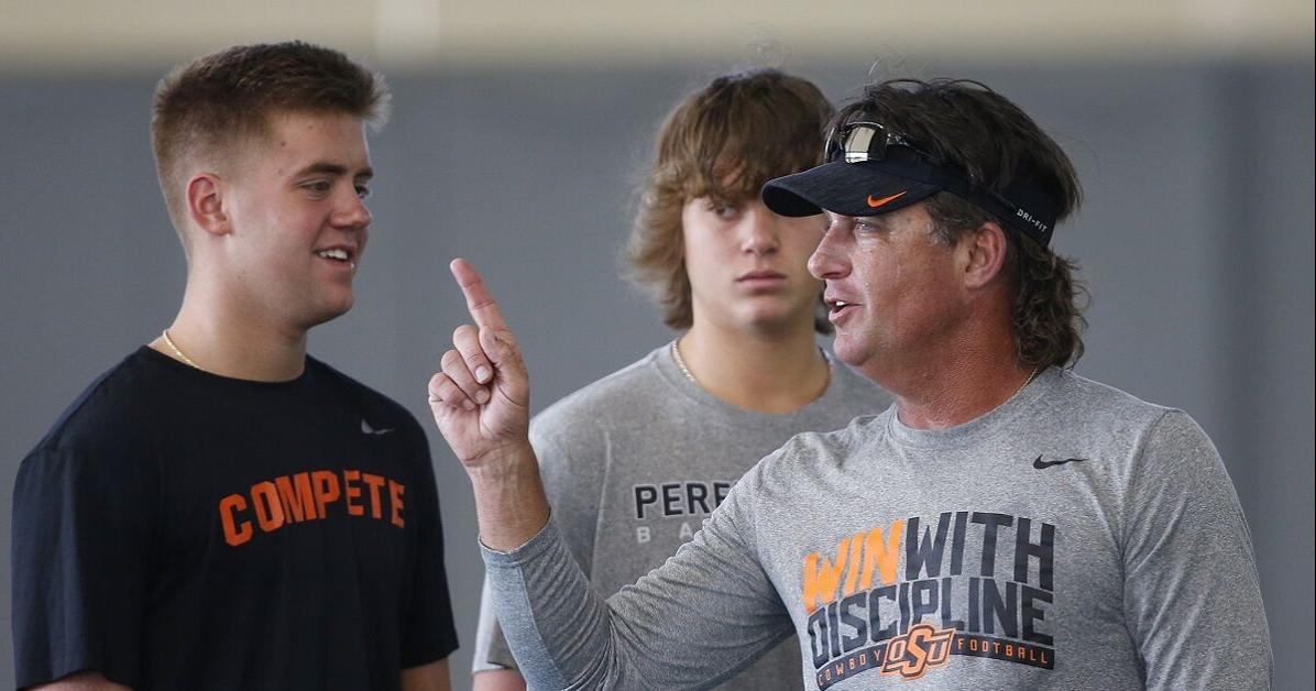 OSU's Mike Gundy talks about having son Gunnar Gundy on roster