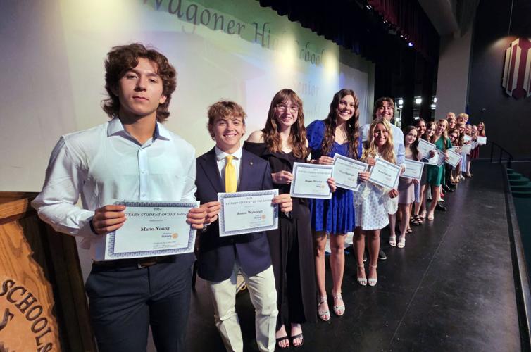 Wagoner Rotary students of year Albin, Riggs