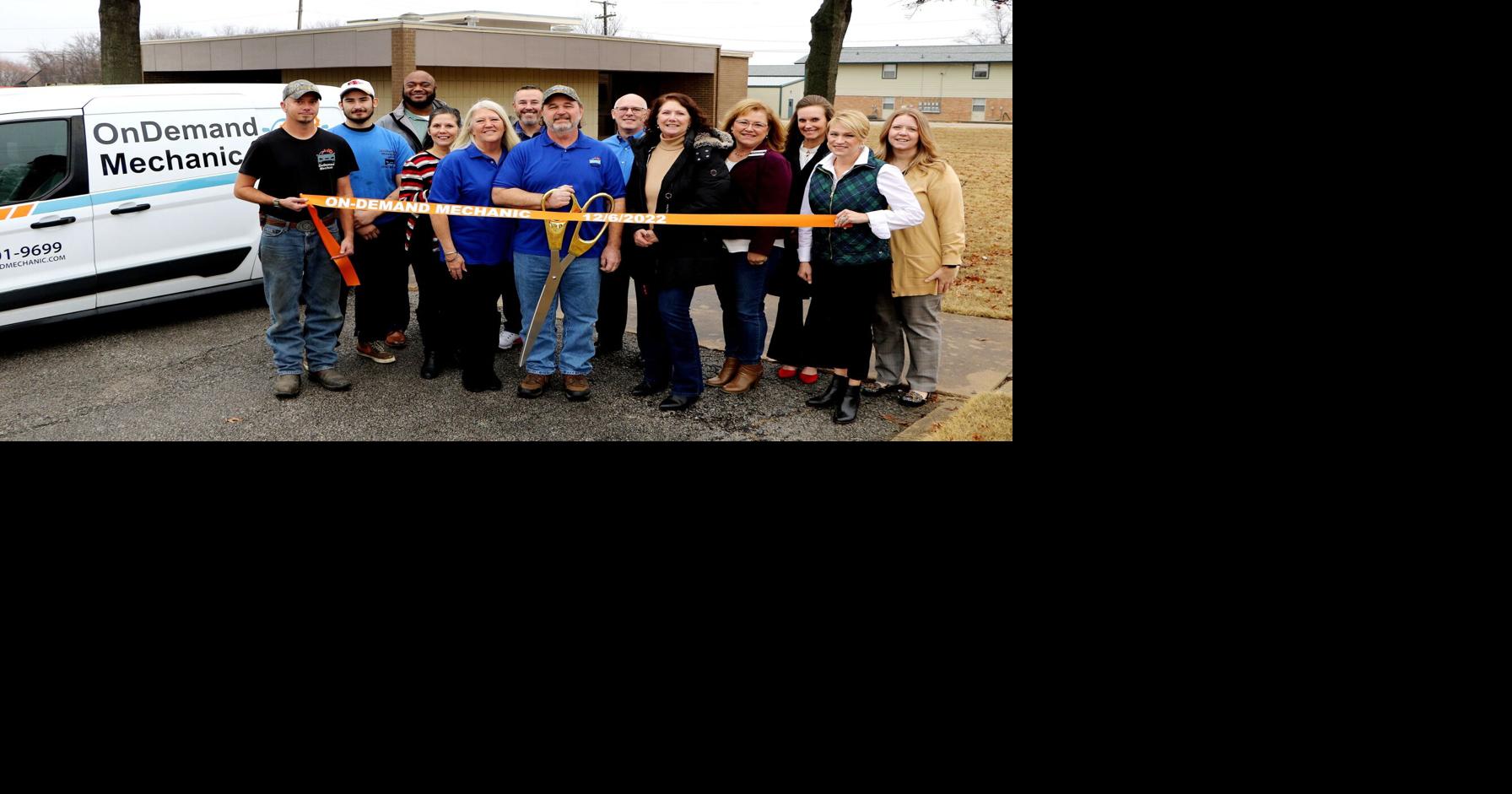 On Demand Mechanic cuts ribbon with Owasso Chamber of Commerce
