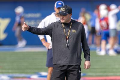 Tre Lamb wears his opening day enthusiasm on his head