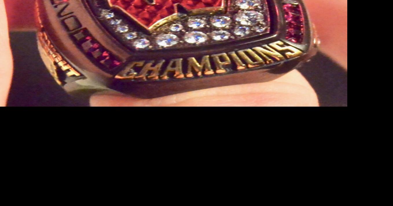 Wagoner football players get their championship rings