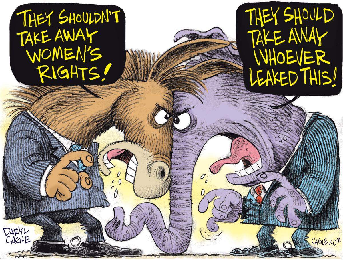 Cartoon: SCOTUS leaks Republicans and Democrats Cartoon: SCOTUS leaks Republicans and Democrats