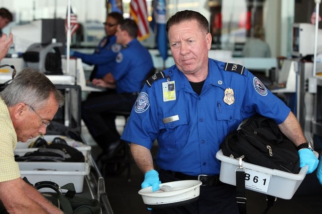 TSA officers help secure the air