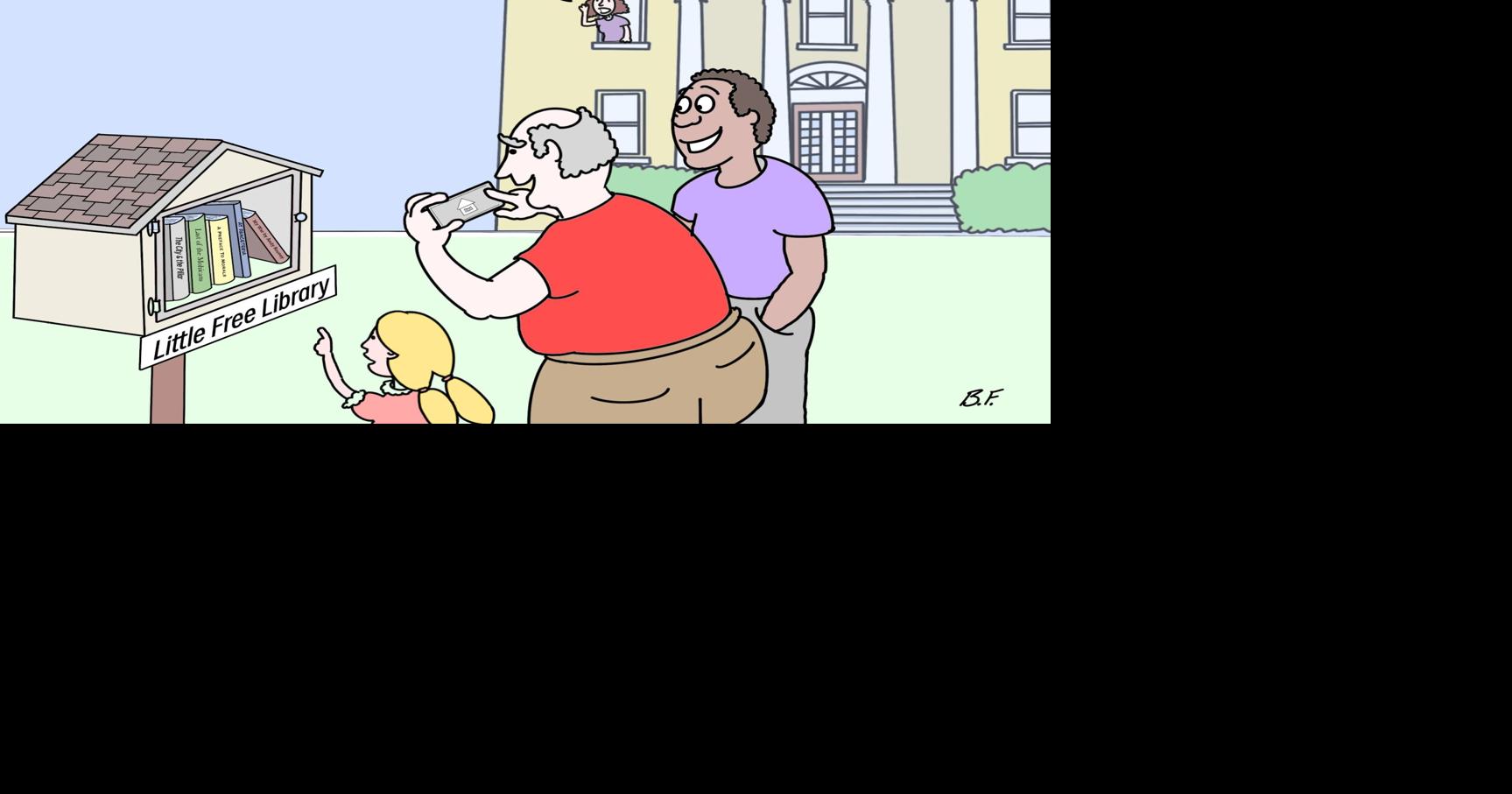 Cartoon: Little Libraries by B. Fishel